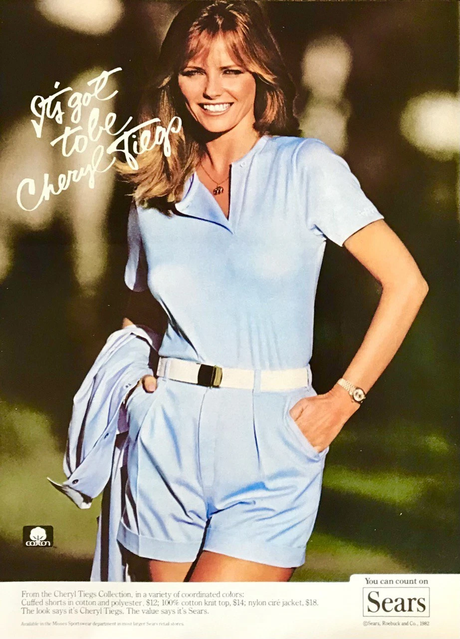 Super Model Cheryl Tiegs Films Commerical for Sears & Roebuck ...